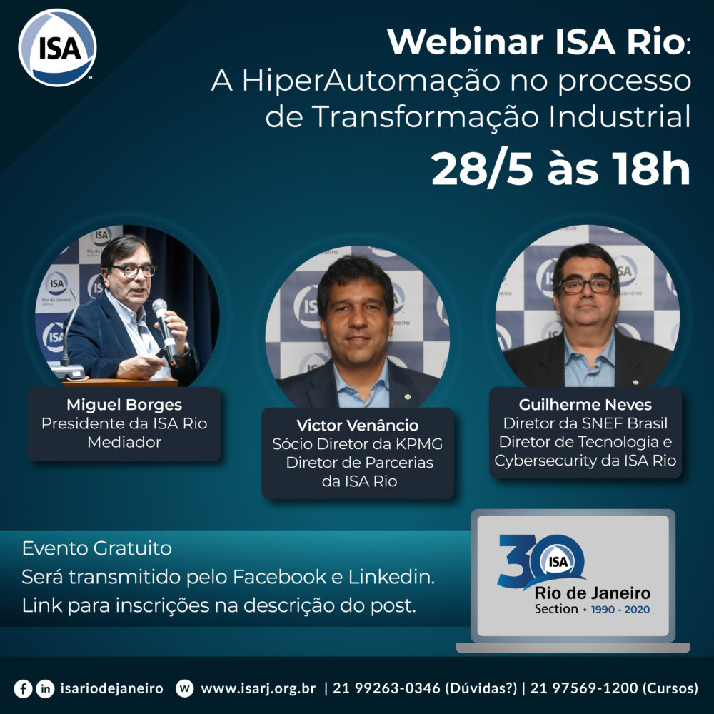 Webinar Exclusivo para membros da ISA Rio | ISA Rio de Janeiro Section